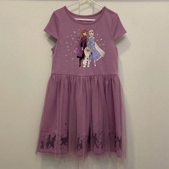 Disney | Dresses | Disney Frozen Ii Anna Elsa And Olaf Purple Dress ...